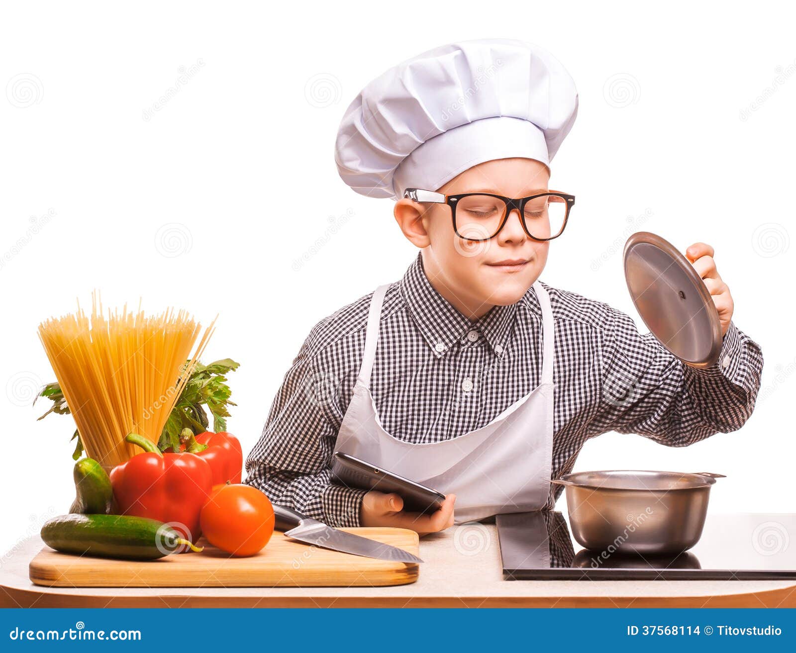 Scullion is Cooking on the Kitchen Stock Photo - Image of vegetables ...