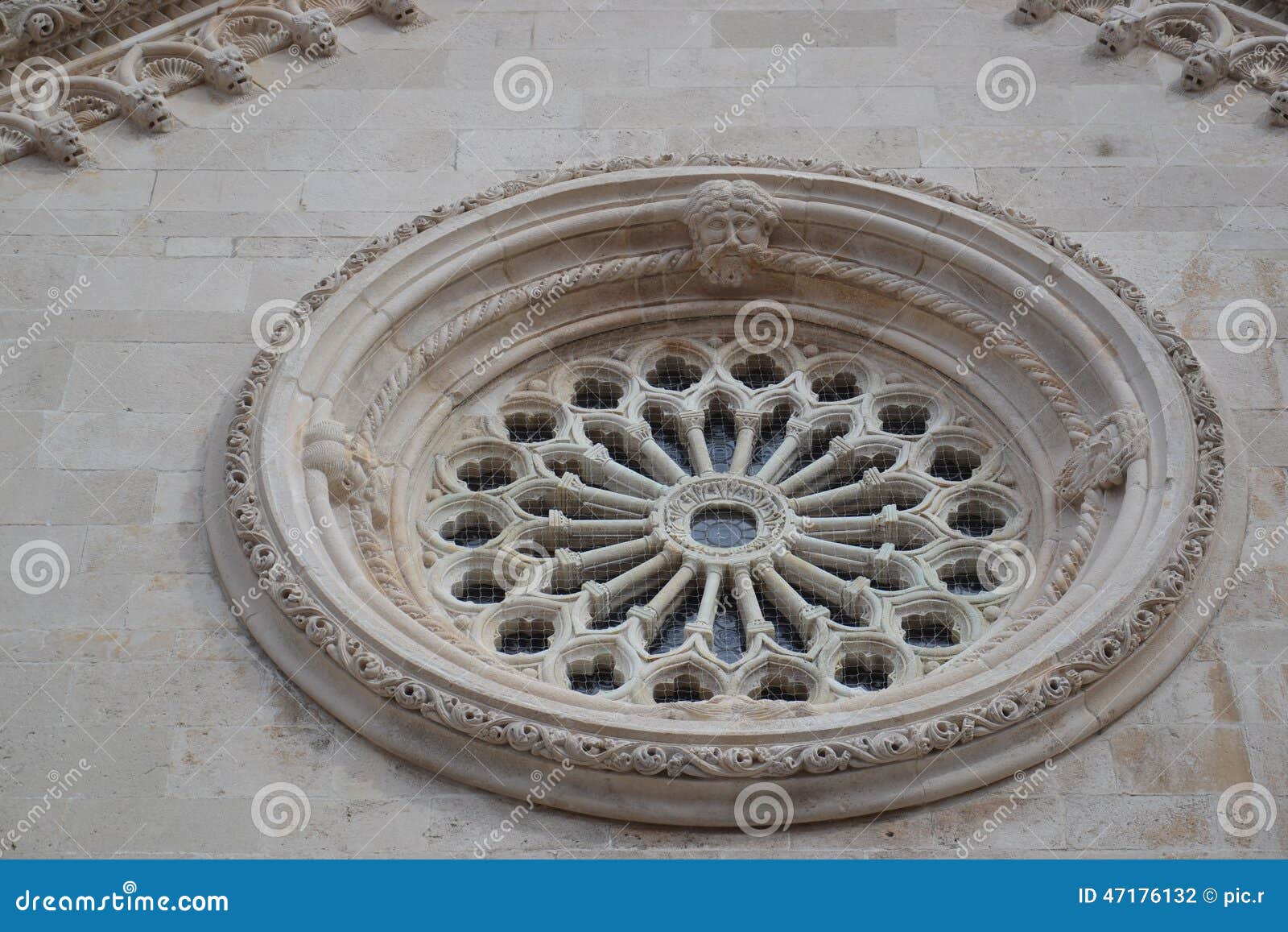 Sculpted Rosetta Window, Architectural Art Stock Photo - Image of ...