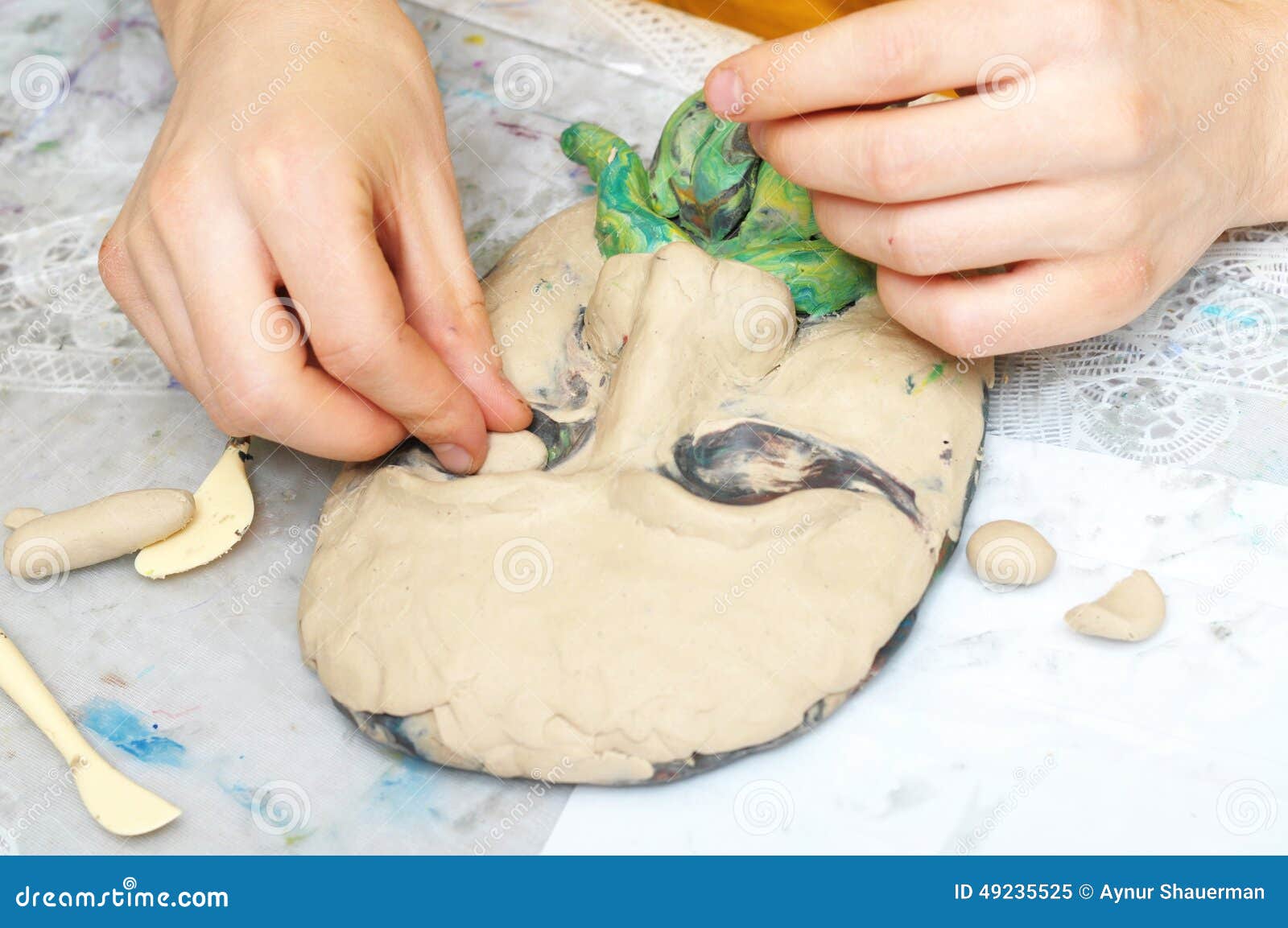 Sculpting craft stock image. Image of figure, sculpt - 49235525