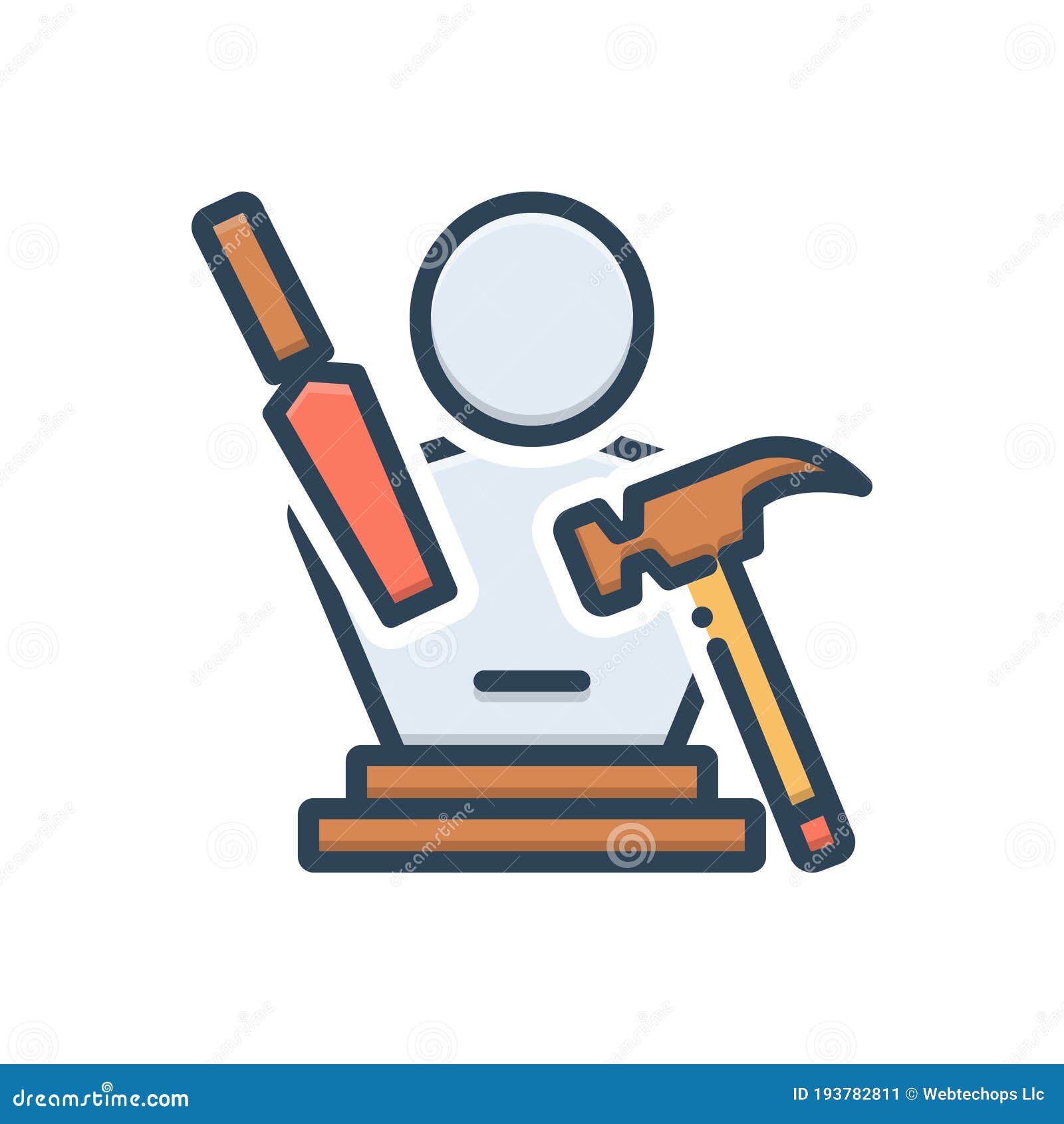 Sculpting Icon Vector From Fine Arts Collection. Thin Line Sculpting ...