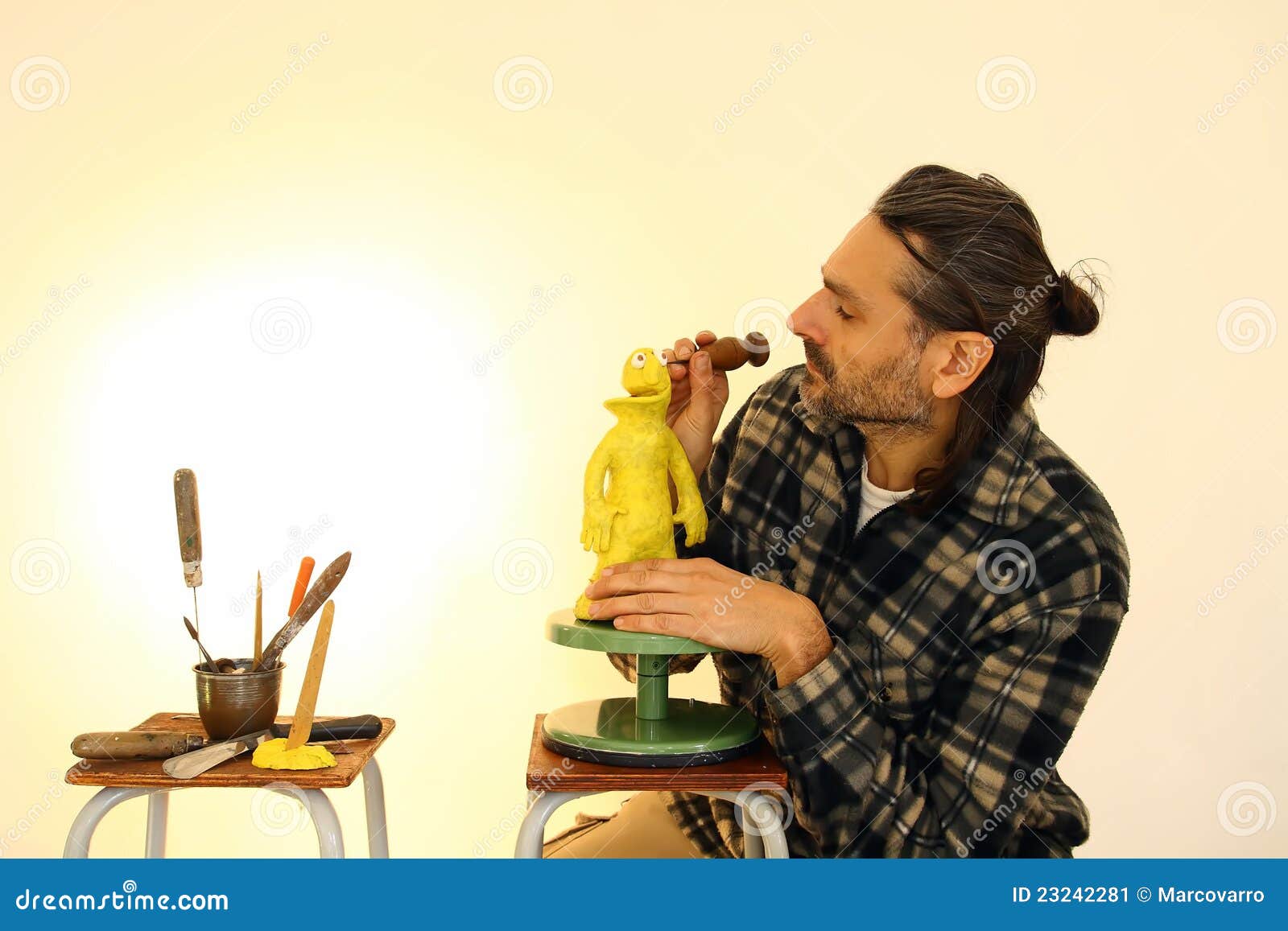 Sculptor stock image. Image of figurine, tools, artist - 23242281