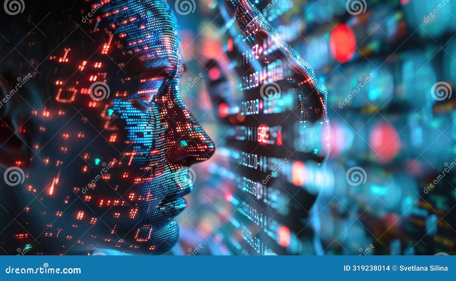 Sculptor Crafts Binary Code Into Detailed Statue Representing The Transformative Process In 3810
