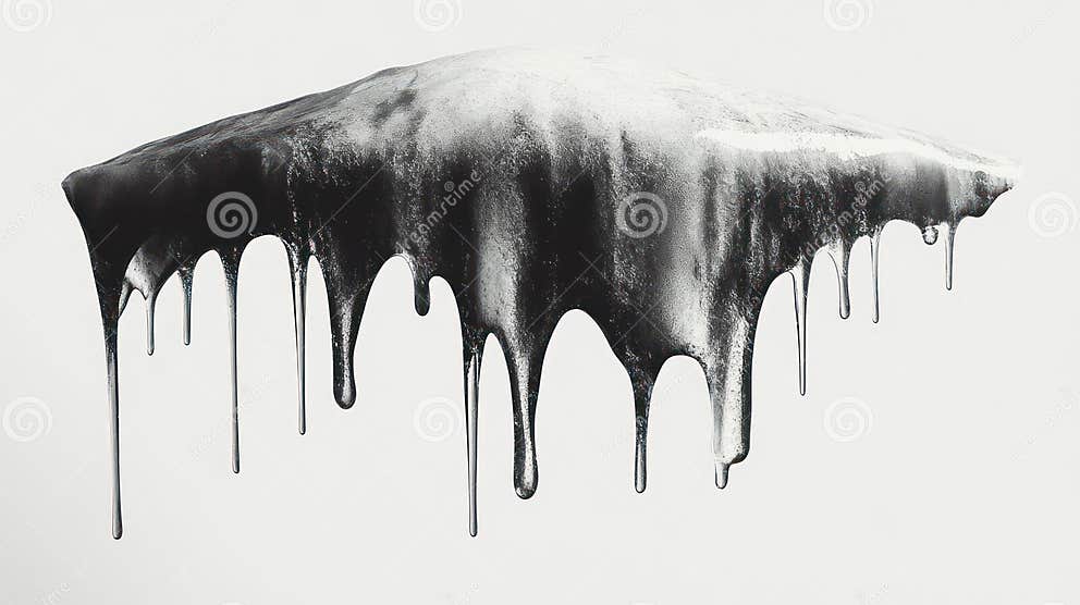 A Sculptural Form Resembling Melting Material, Creating a Fluid and ...