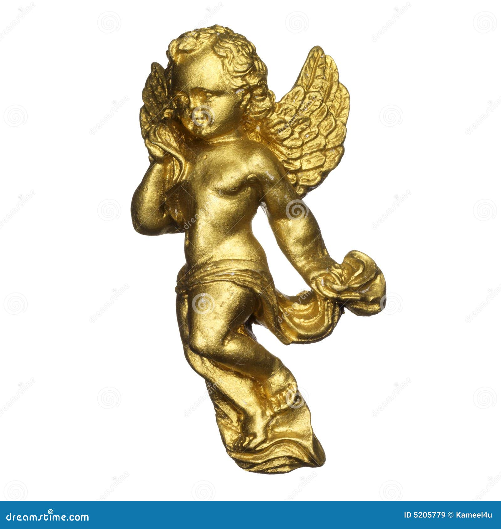 Sculpture Antique D'un Ange D'or Image stock - Image du éclat, fête ...