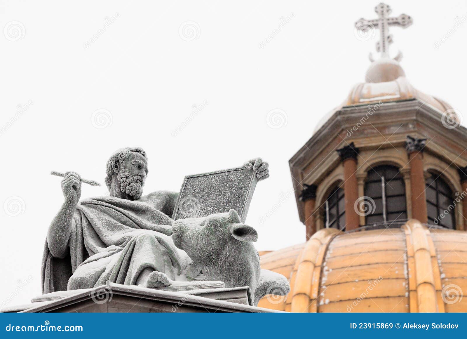 The Sculpture of the Apostle Luke Stock Image - Image of history ...