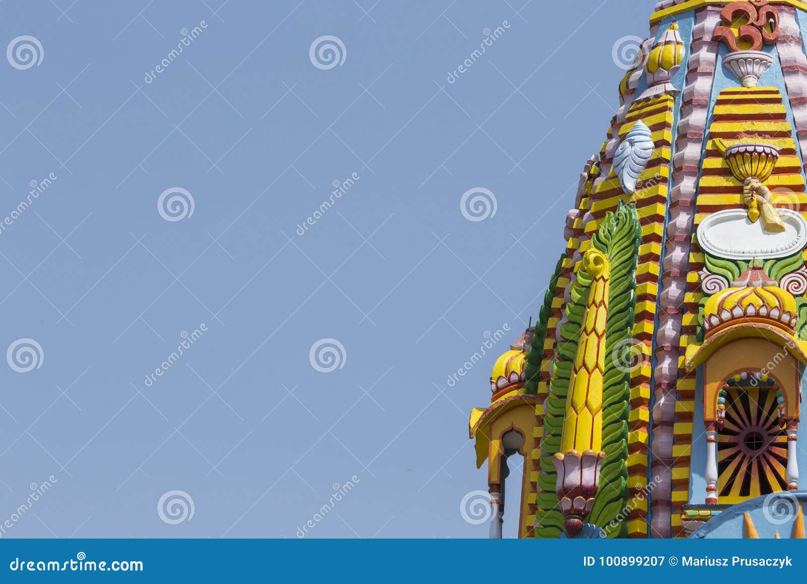 Sculpture, Architecture and Symbols of Indian Temple Stock Image ...