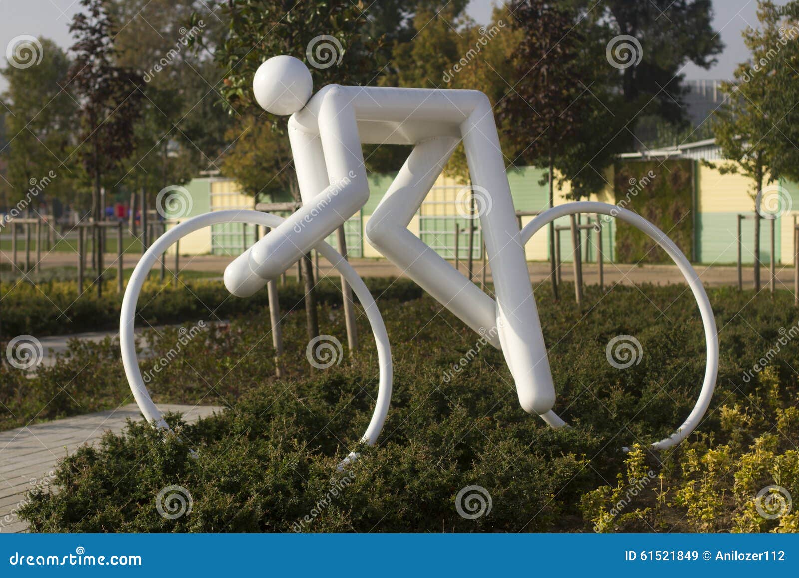 The Sculpture of Bicycle Sport Editorial Stock Image - Image of metal ...