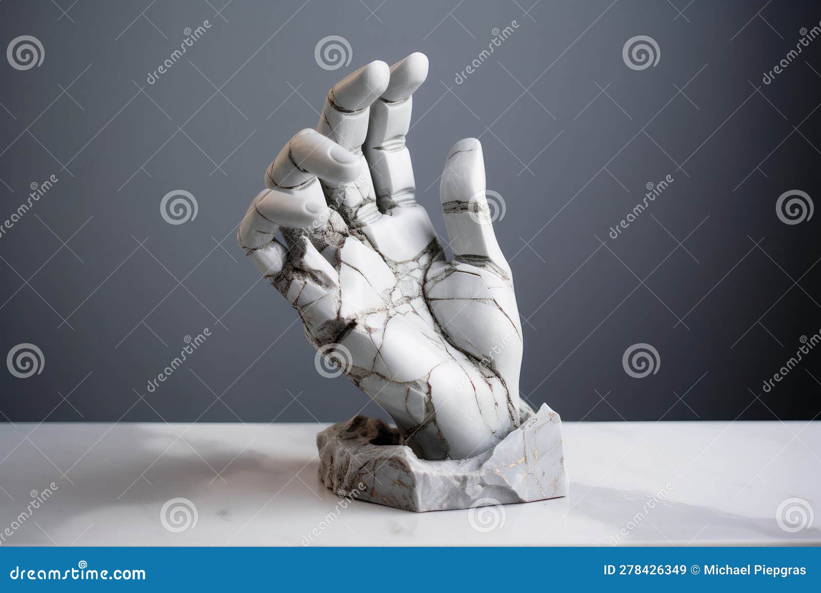 A Sculpture of a Broken Human Hand Created with Generative AI ...
