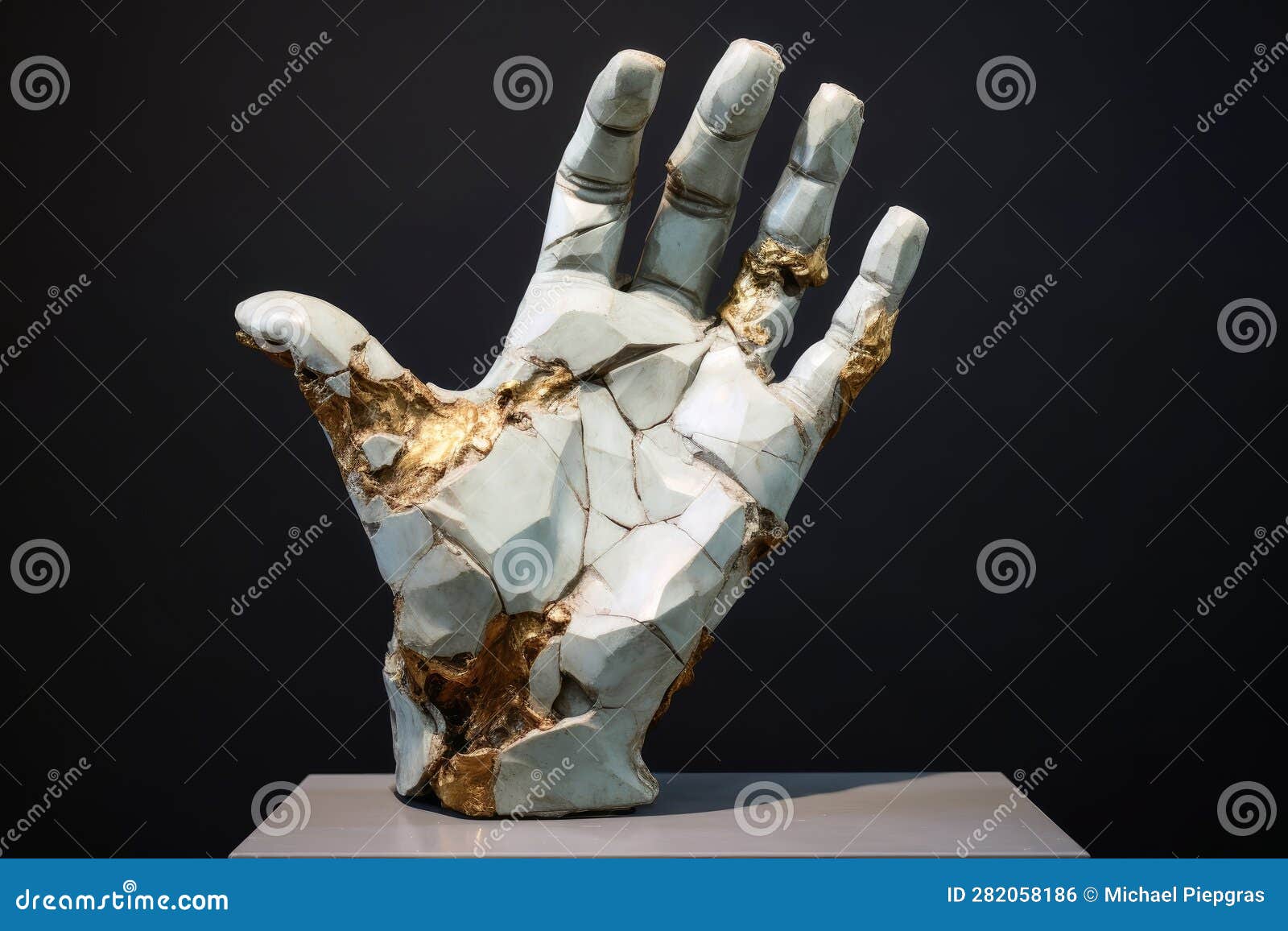A Sculpture of a Broken Human Hand Created with Generative AI ...