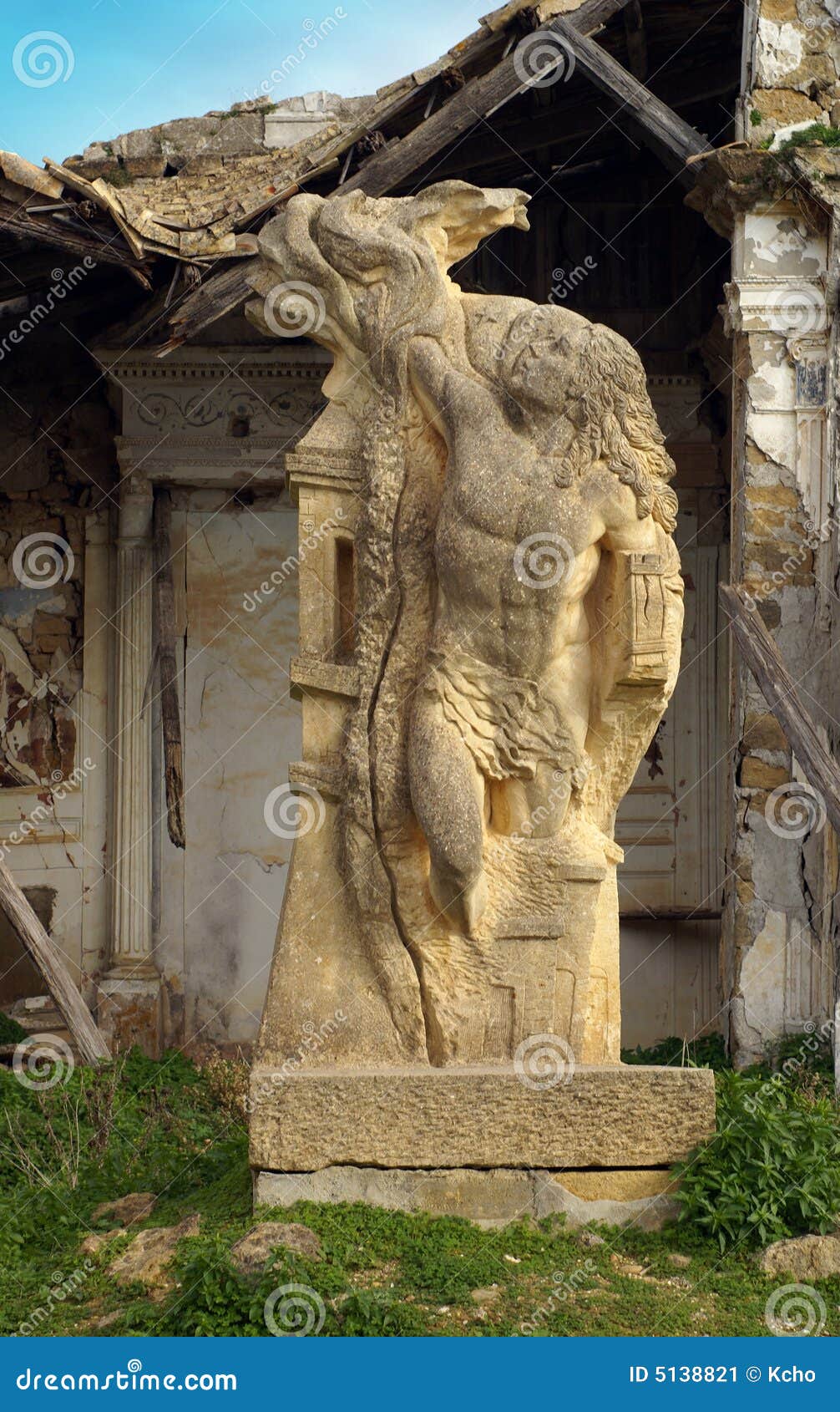 Sculpture and Building Ruins Stock Image - Image of ruins, building ...