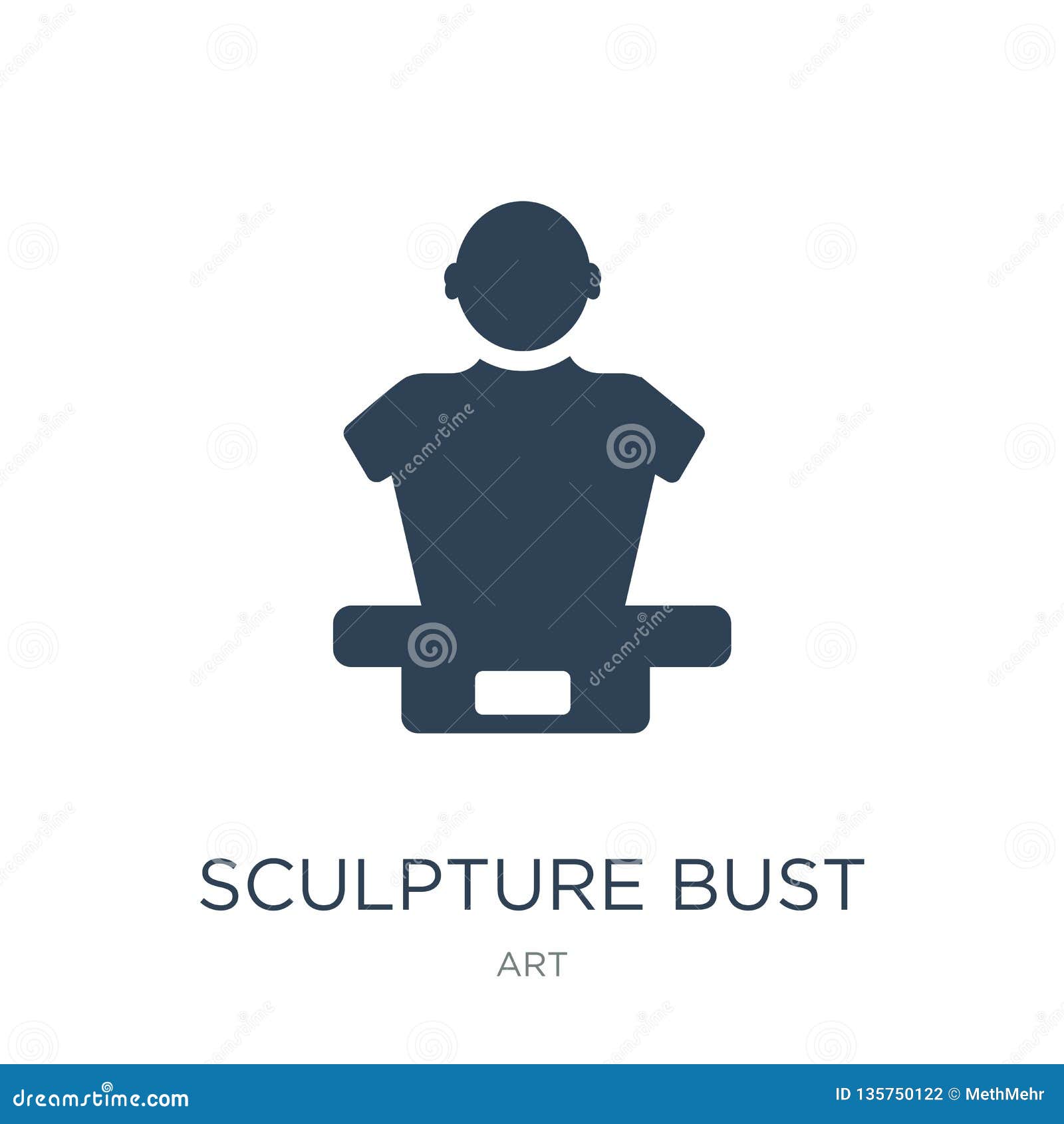 Sculpture Bust Icon in Trendy Design Style. Sculpture Bust Icon ...
