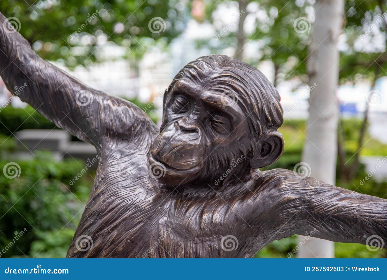 Sculpture of a Chimpanzee by Gillie and Marc Situated by London Bridge ...