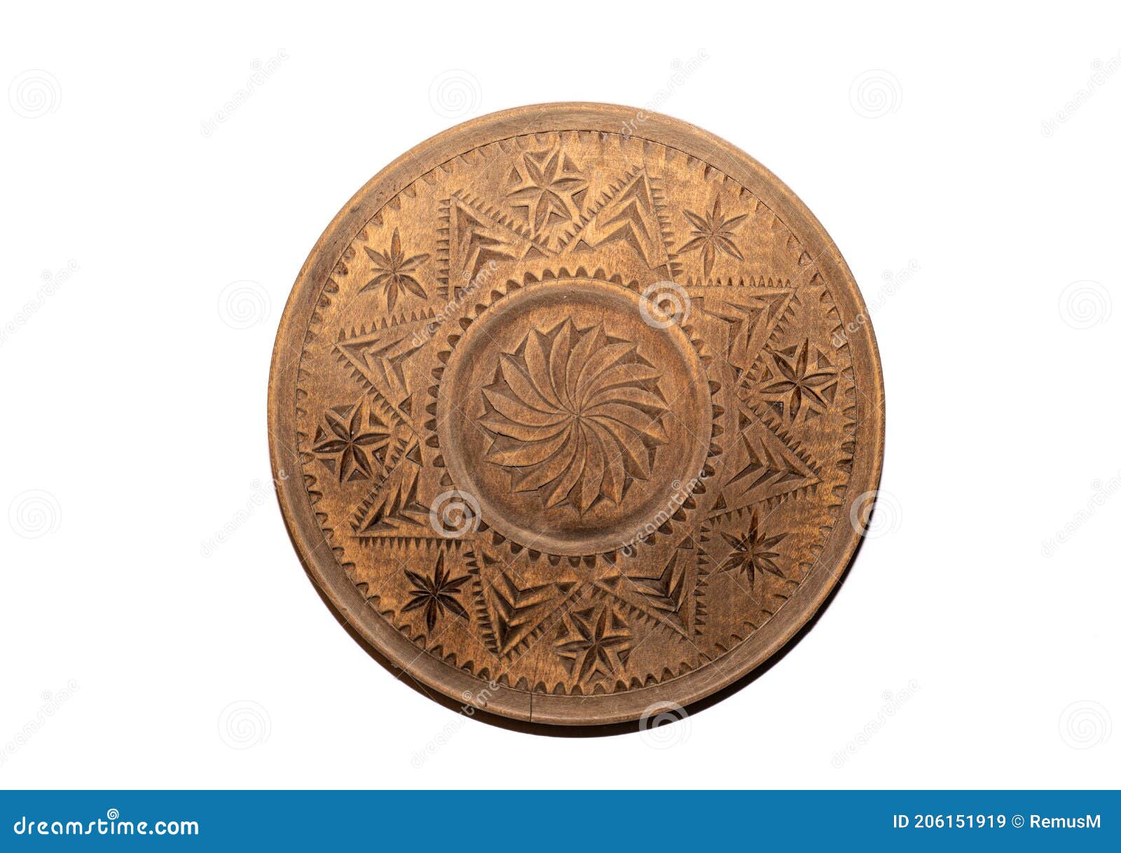 Sculpture on a Circular Pattern from the Last Century. Stock Image ...