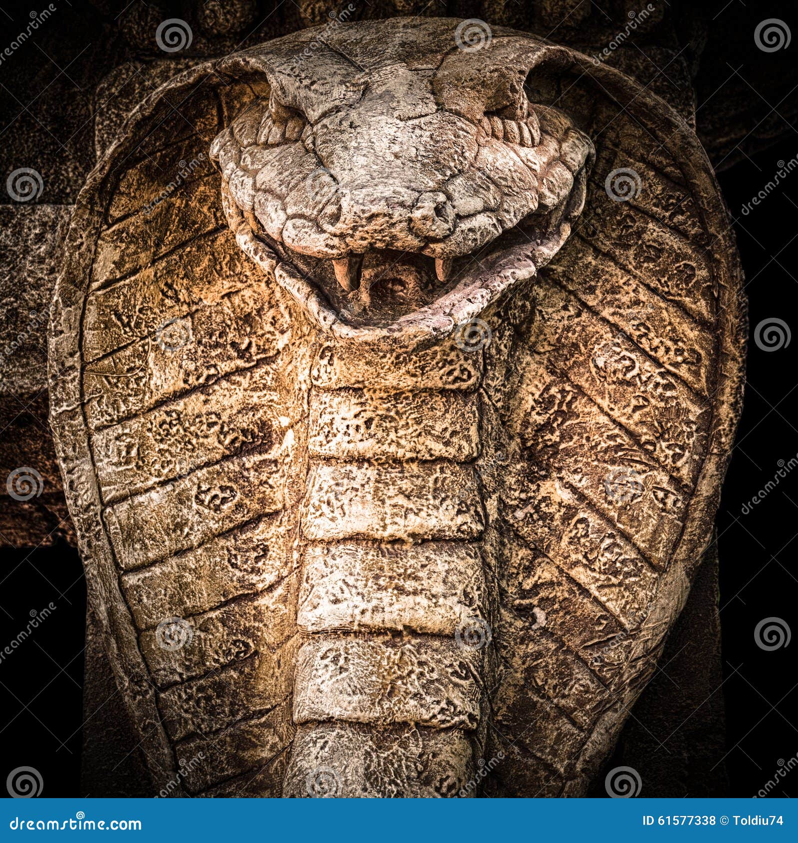 Cobra Carved On Wall Ranganathaswamy Temple In 9th Century.Vaishnavite ...