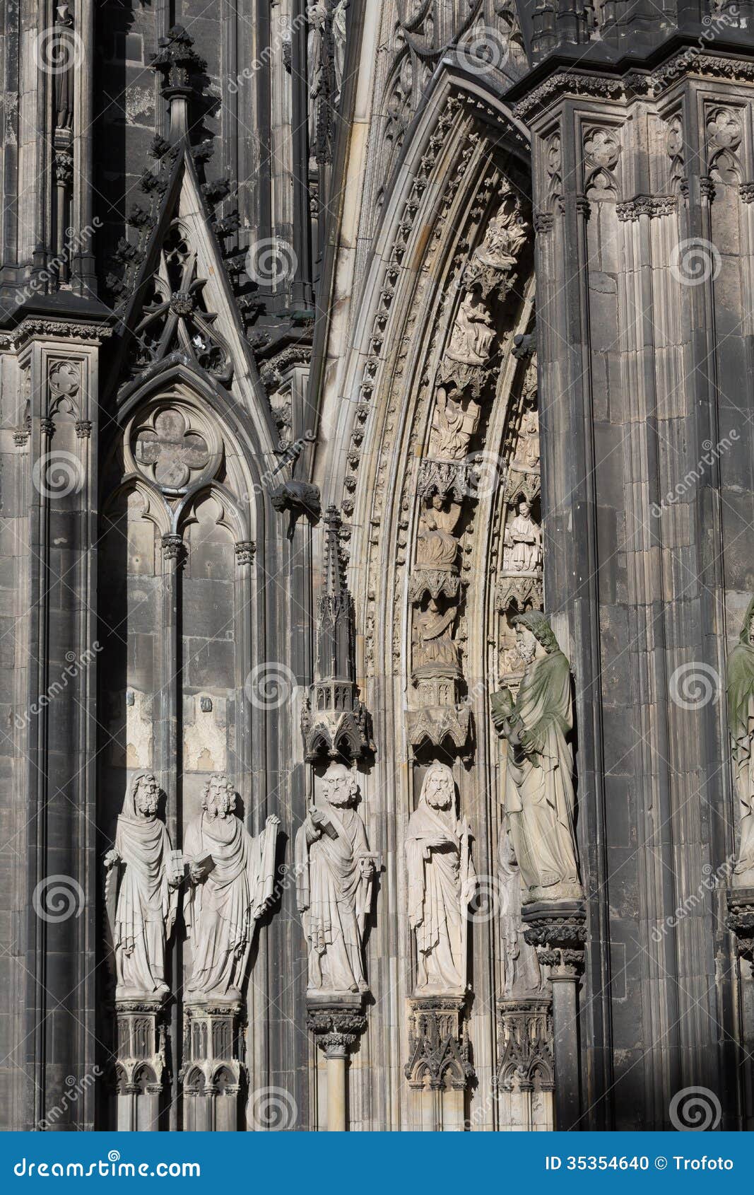 Sculpture Cologne Cathedral Stock Photo - Image of cloud, cologne: 35354640