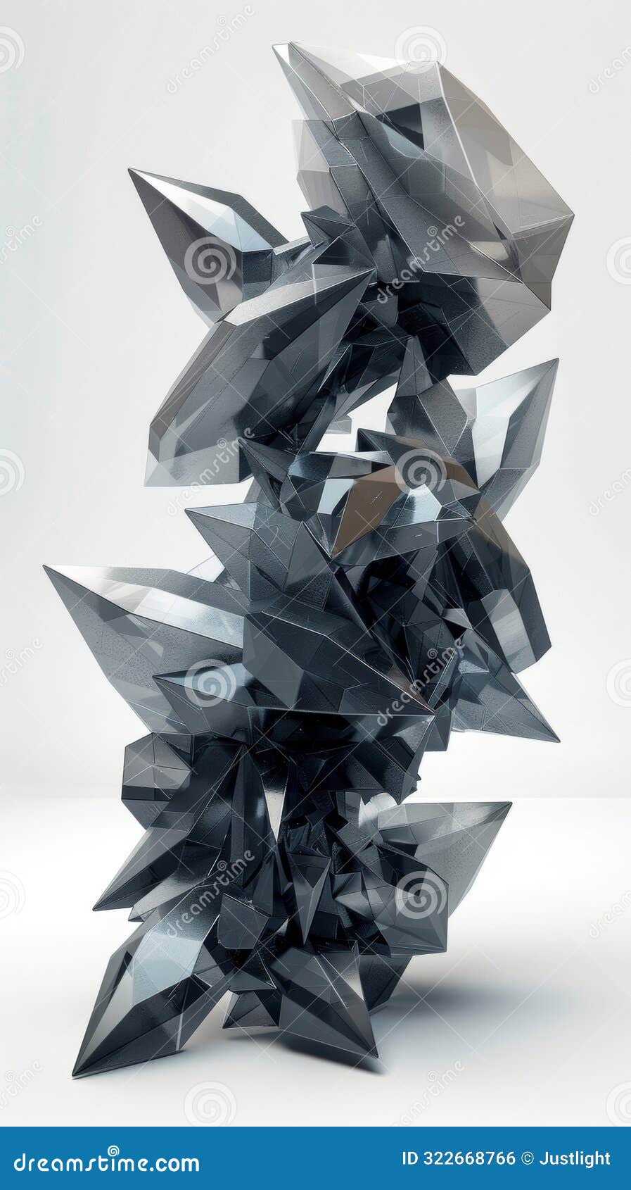 A Sculpture Consisting of Jagged Angular Shapes Creating a Sense of ...