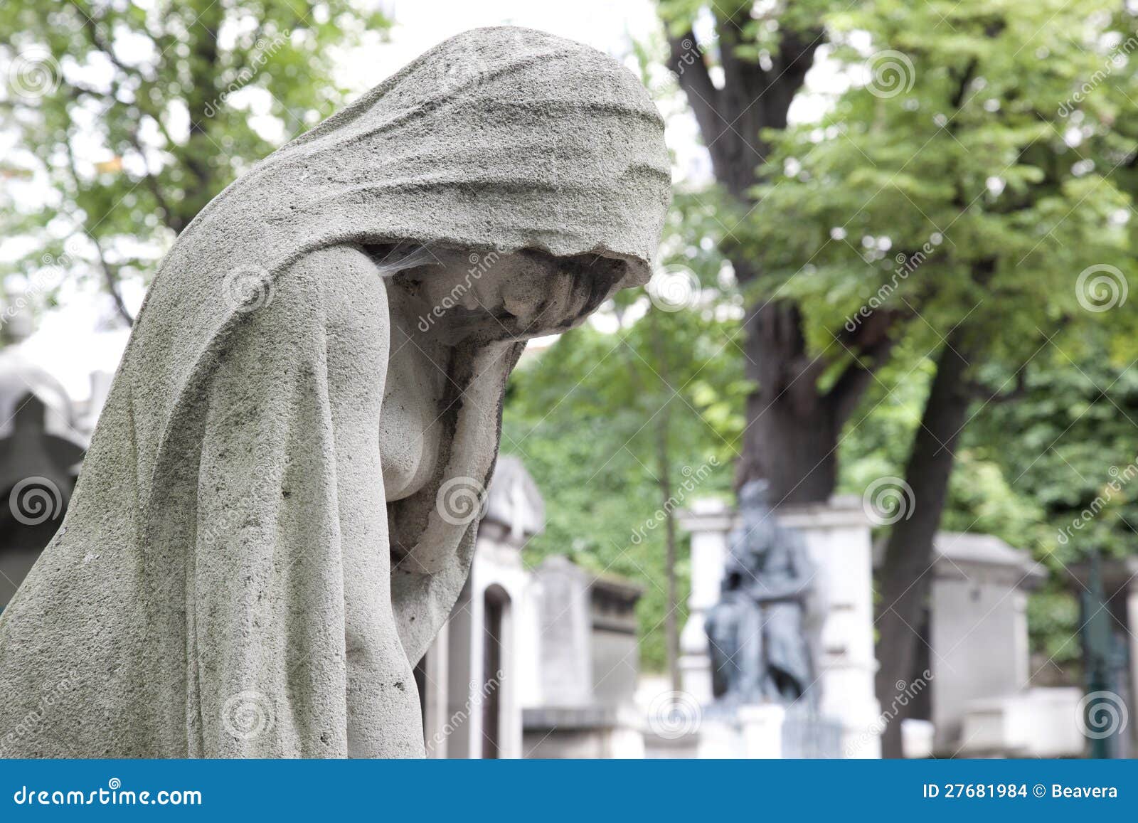 Sculpture Crying at the Cemetery Stock Photo - Image of quiet, monument ...