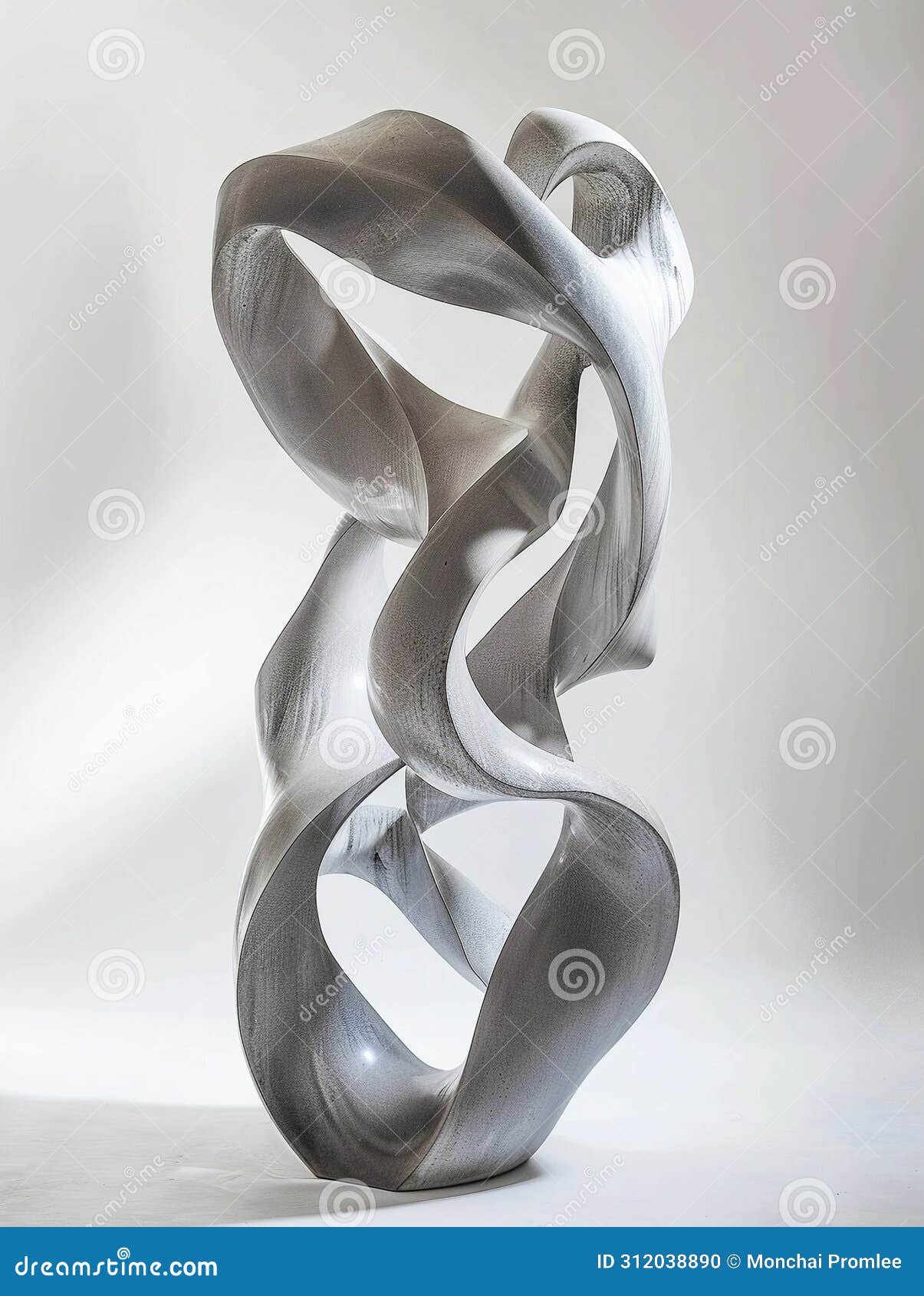 A Sculpture of Curvilinear Forms Twisted into a Geometric Pattern ...