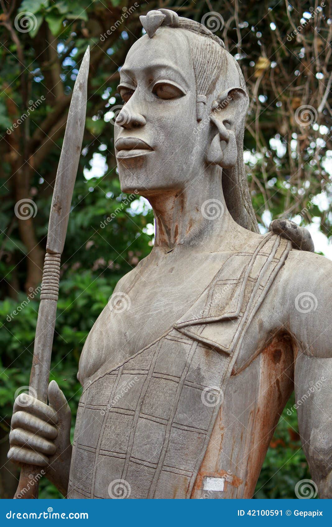Sculpture De Guerrier Africain Photo éditorial - Image du affichage ...