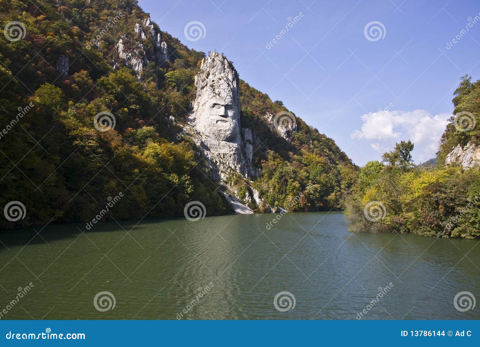 Sculpture of Decebal on the Danube Stock Photo - Image of rocky, detail ...