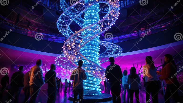 Sculpture dna light stock illustration. Illustration of sculpture ...