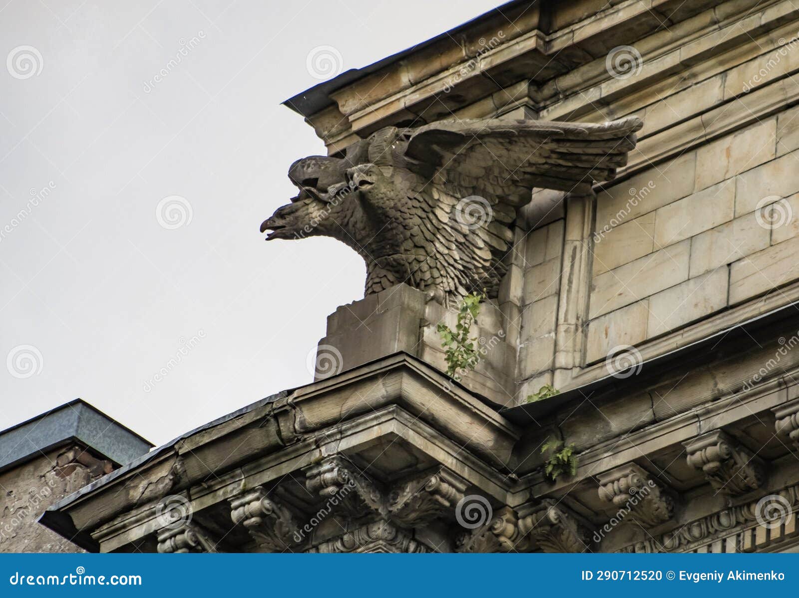 Sculpture of a Double-headed Eagle on the Facade of an Ancient Building ...