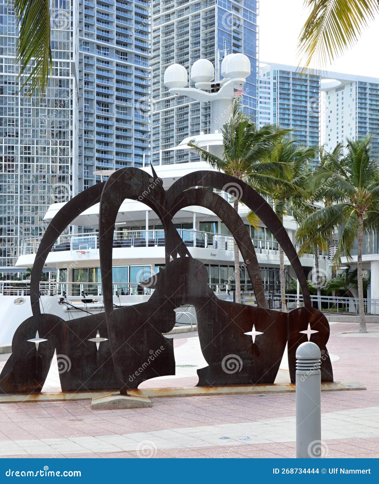 Sculpture in Downtown Miami, Florida Stock Photo - Image of miami ...