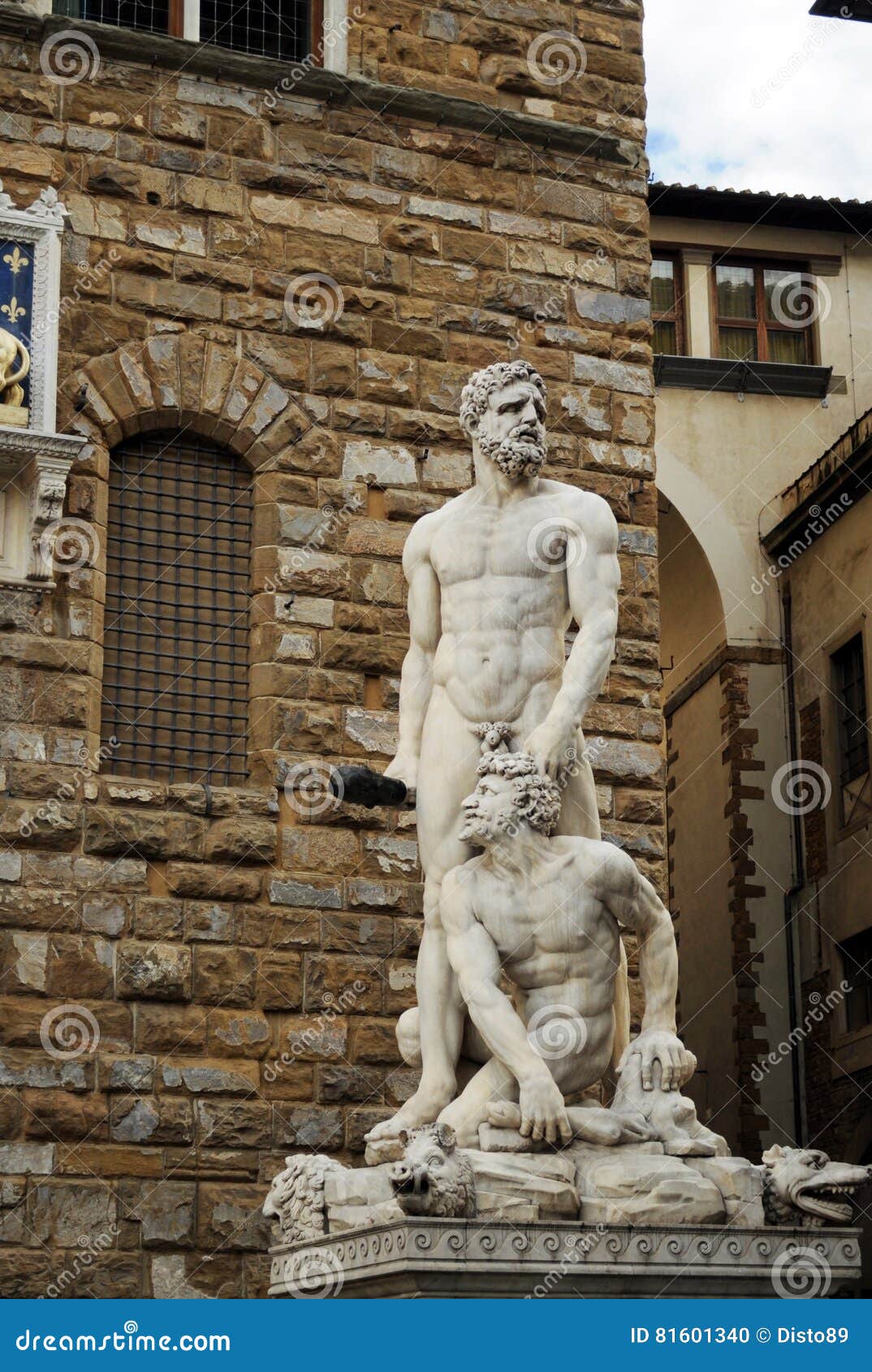 Sculpture of Ercole in Florence Stock Photo - Image of retro, muscles ...