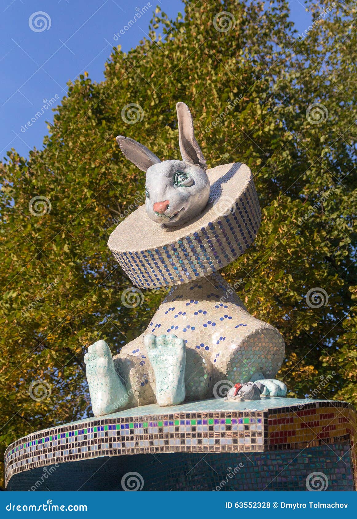 Sculpture of the Fantastic Character of the Rabbit. Kiev Stock Photo ...