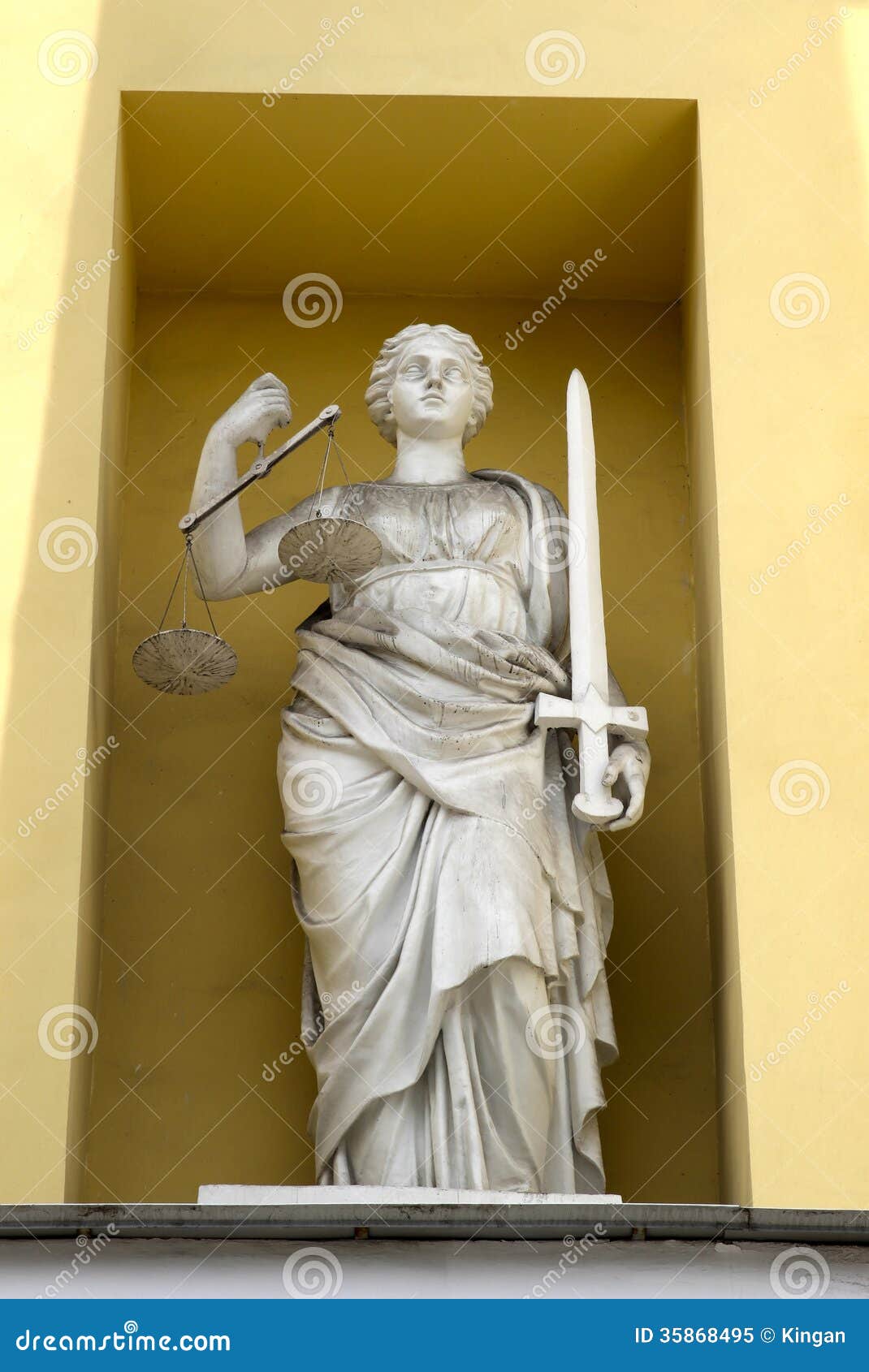 Sculpture of the Goddess of Justice Themis Stock Image - Image of stone ...