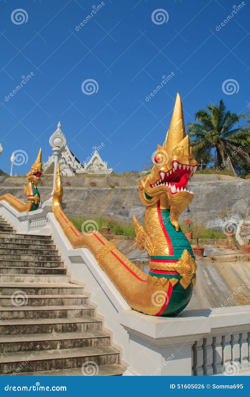 Sculpture of Golden snake stock photo. Image of krabi - 51605026
