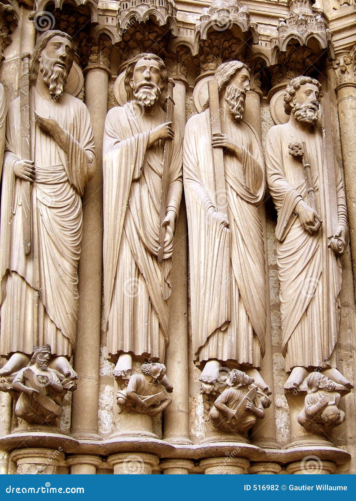 Sculpture gothique photo stock. Image du détail, details - 516982