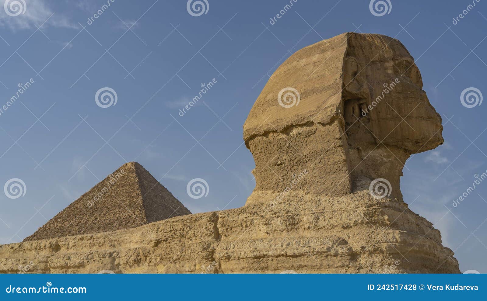 Sculpture of the Great Sphinx. Close-up. Profile View Stock Photo ...
