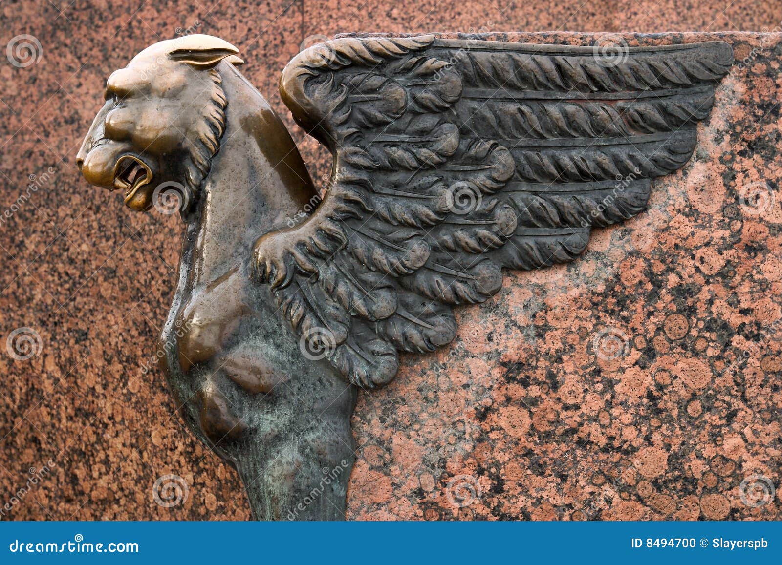 Egyptian Griffin Statue At The Embankment Stock Photography ...
