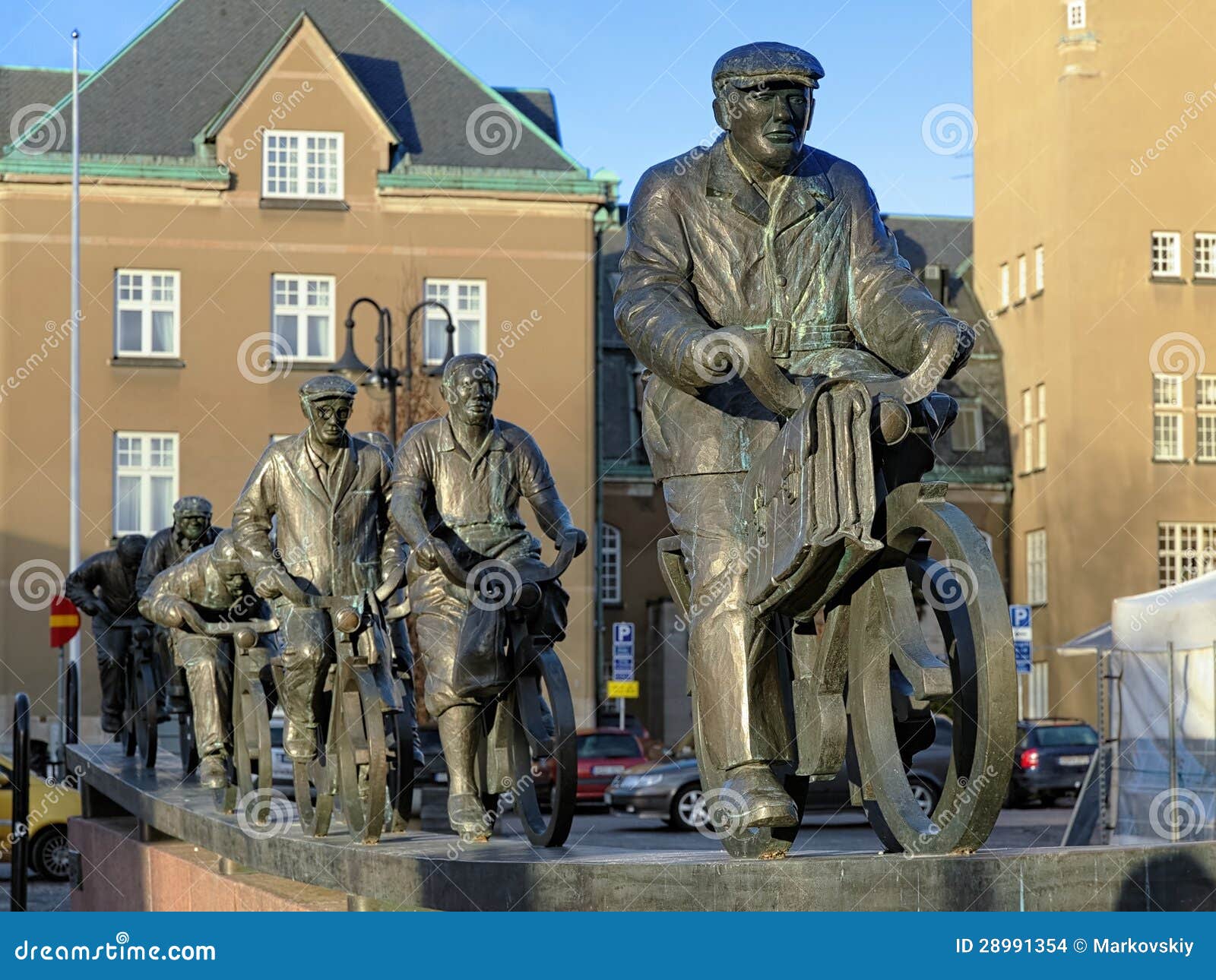 Sculpture Group ASEA-strommen in Vasteras, Sweden Stock Photo - Image ...