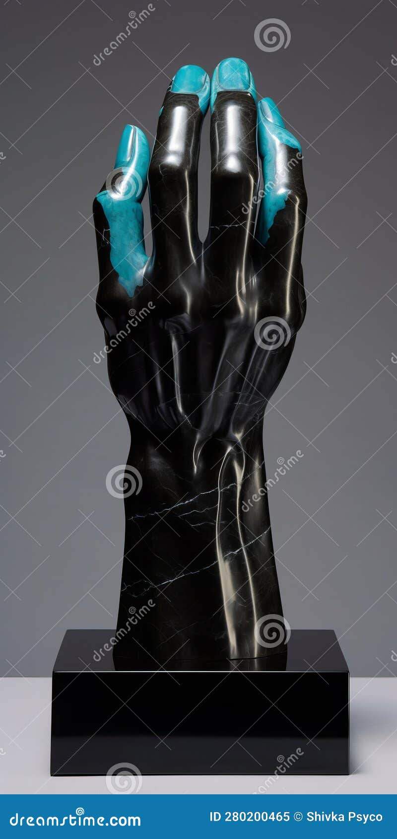 Sculpture of Hands Made from Tungsten Steel Generative AI Stock ...