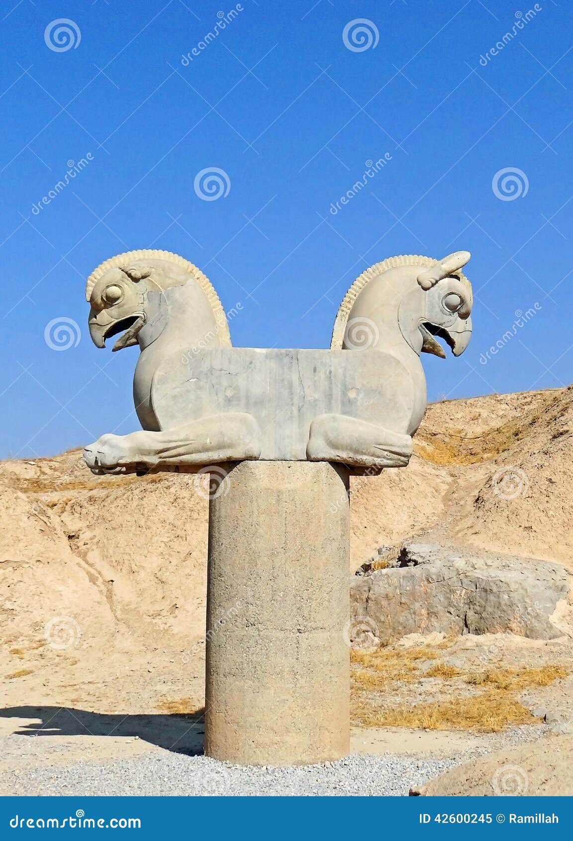 Sculpture of a Huma Bird in Persepolis, Iran Stock Image - Image of ...