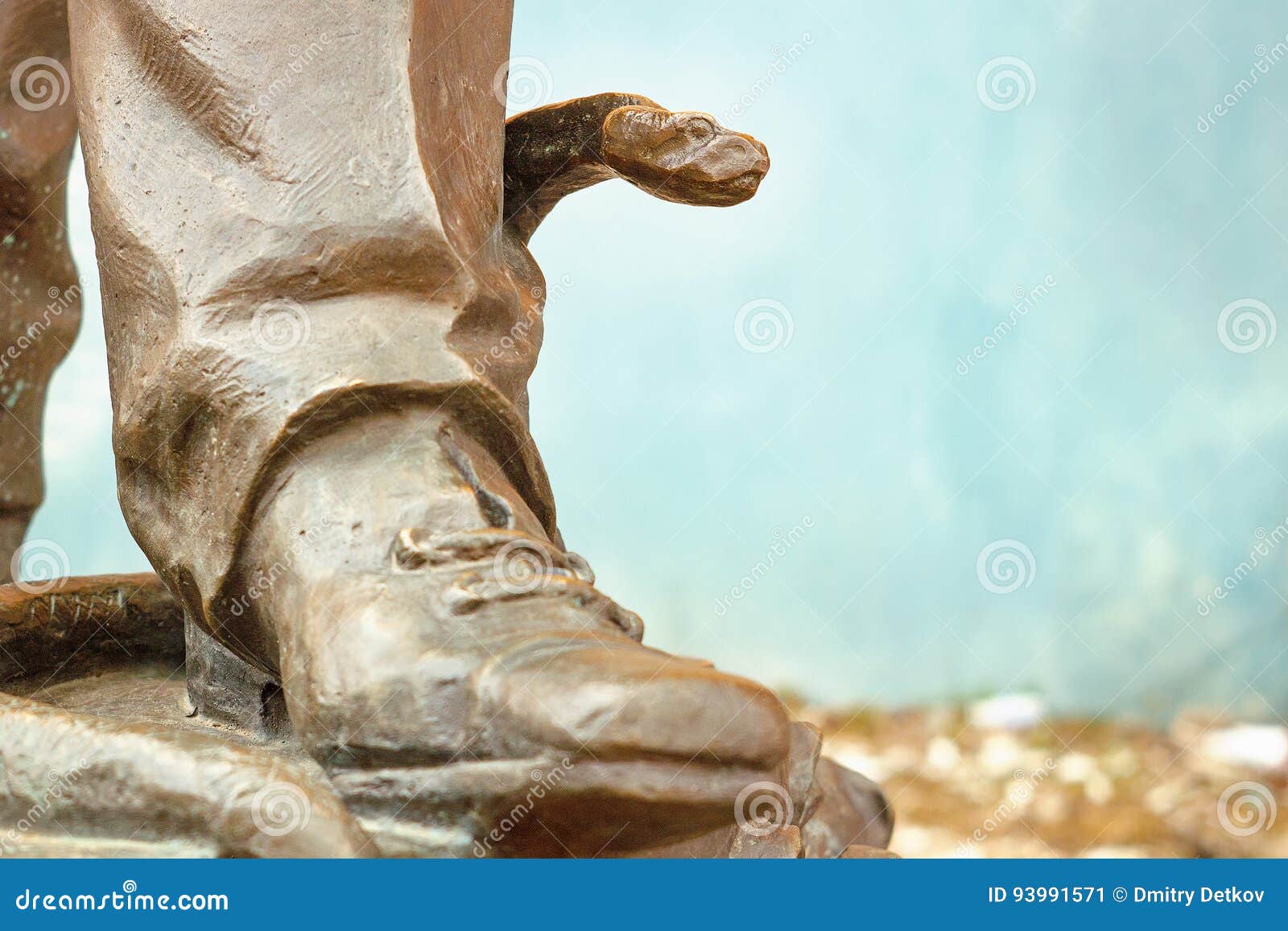 Sculpture of Human Feet and Snake Stock Image - Image of ornament ...