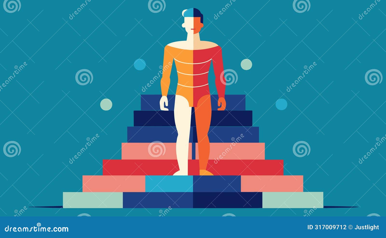 A Sculpture of a Human Figure with Multiple Layers Each One ...