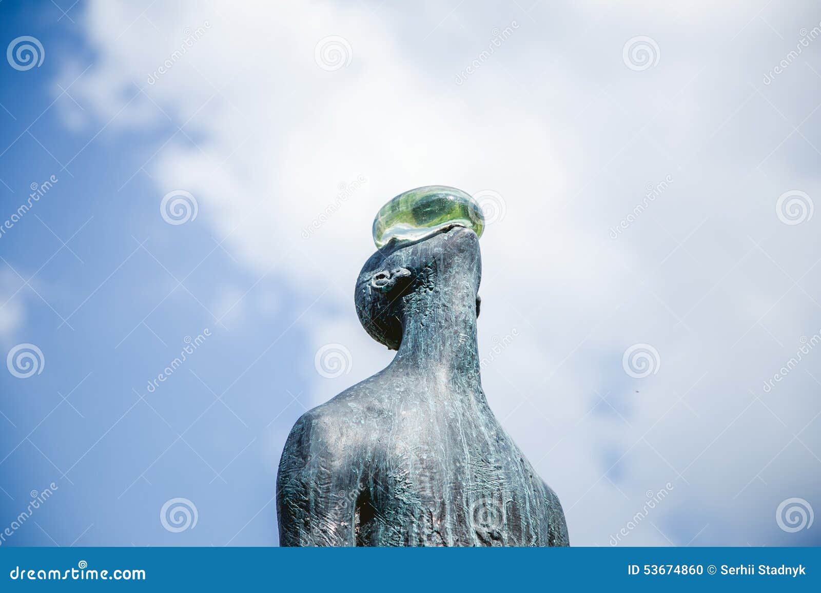 Sculpture Human Rain in Kiev Landscape Alley Editorial Image - Image of ...