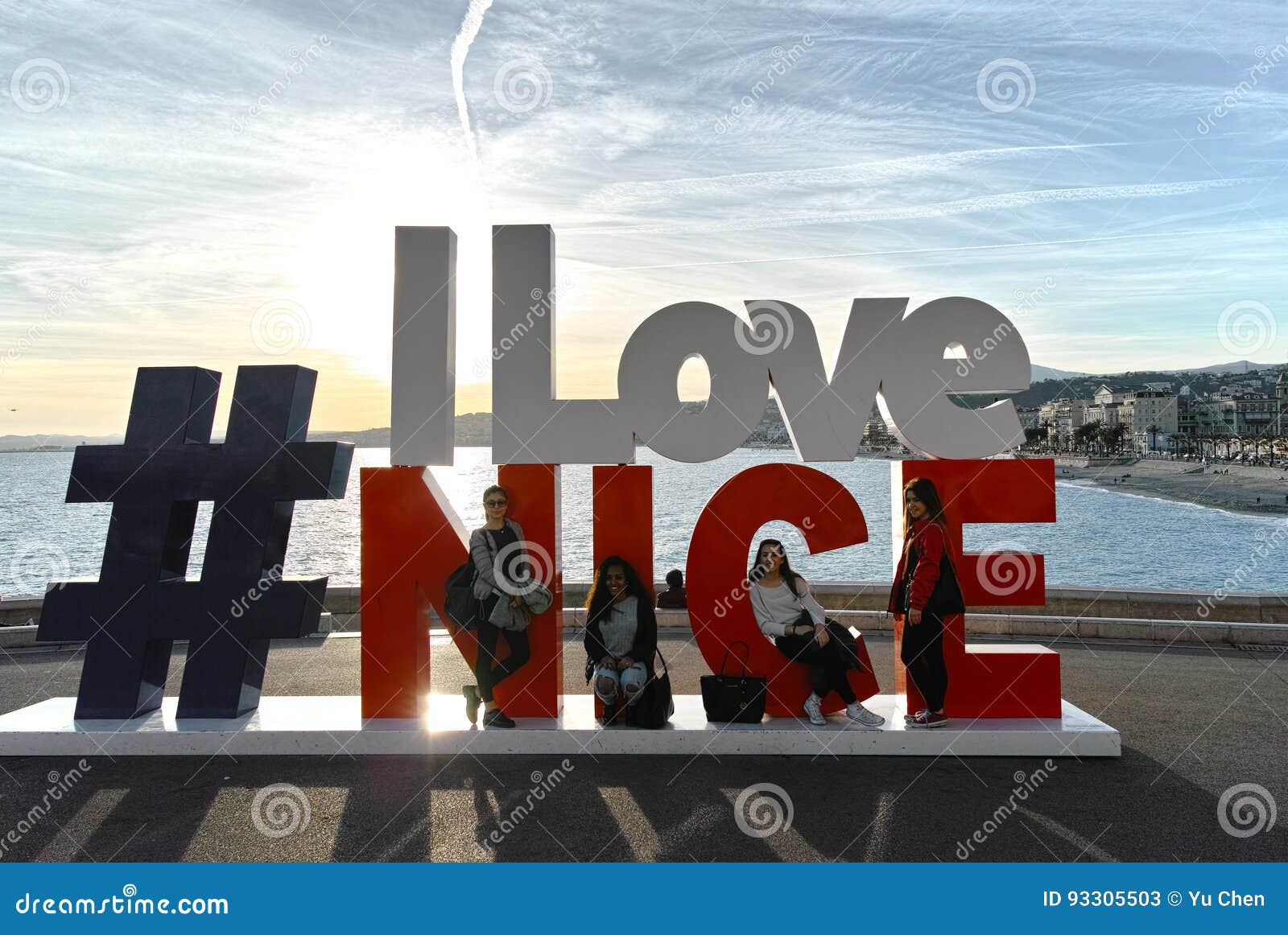 Sculpture I Love Nice editorial stock photo. Image of lady - 93305503