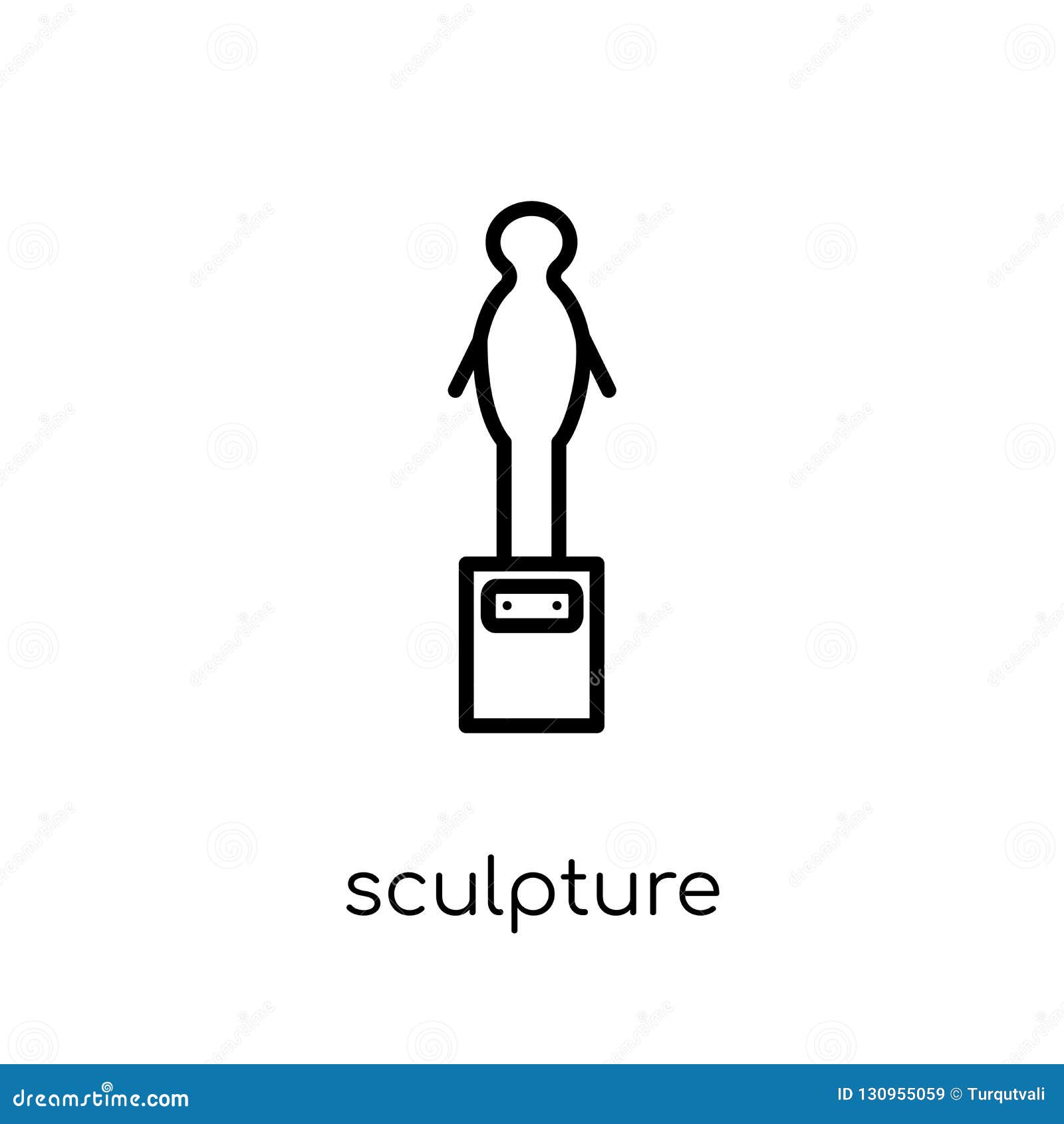 Sculpture Icon from Collection. Stock Vector - Illustration of color ...