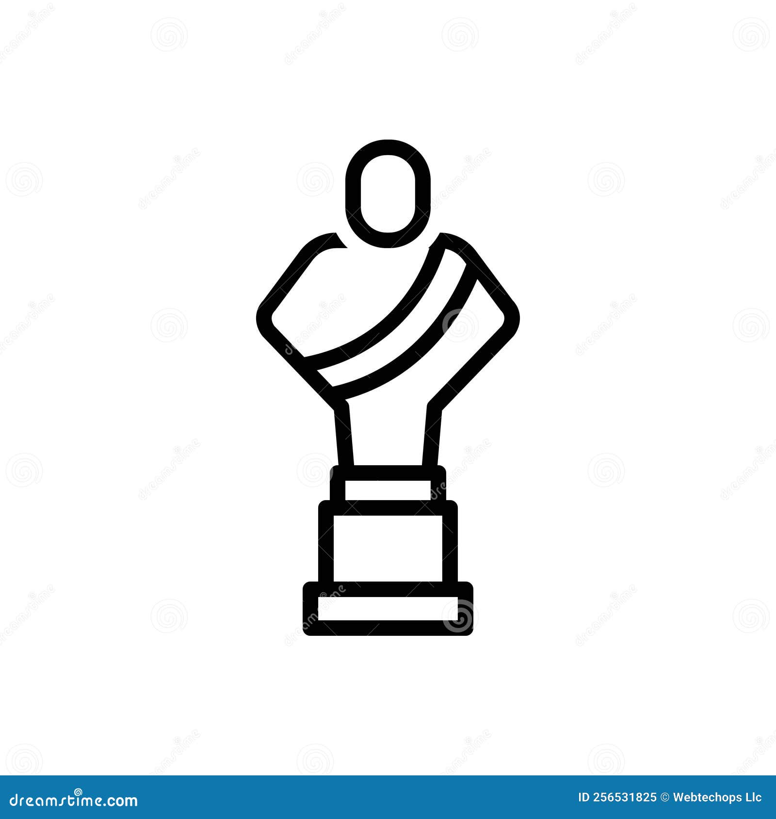 Black Line Icon for Sculpture, Statue and Greek Stock Vector ...