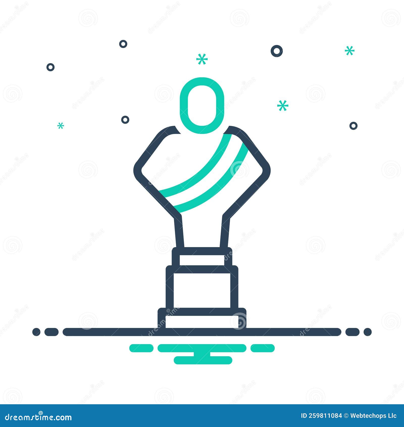 Mix Icon for Sculpture, Statue and Greek Stock Illustration ...