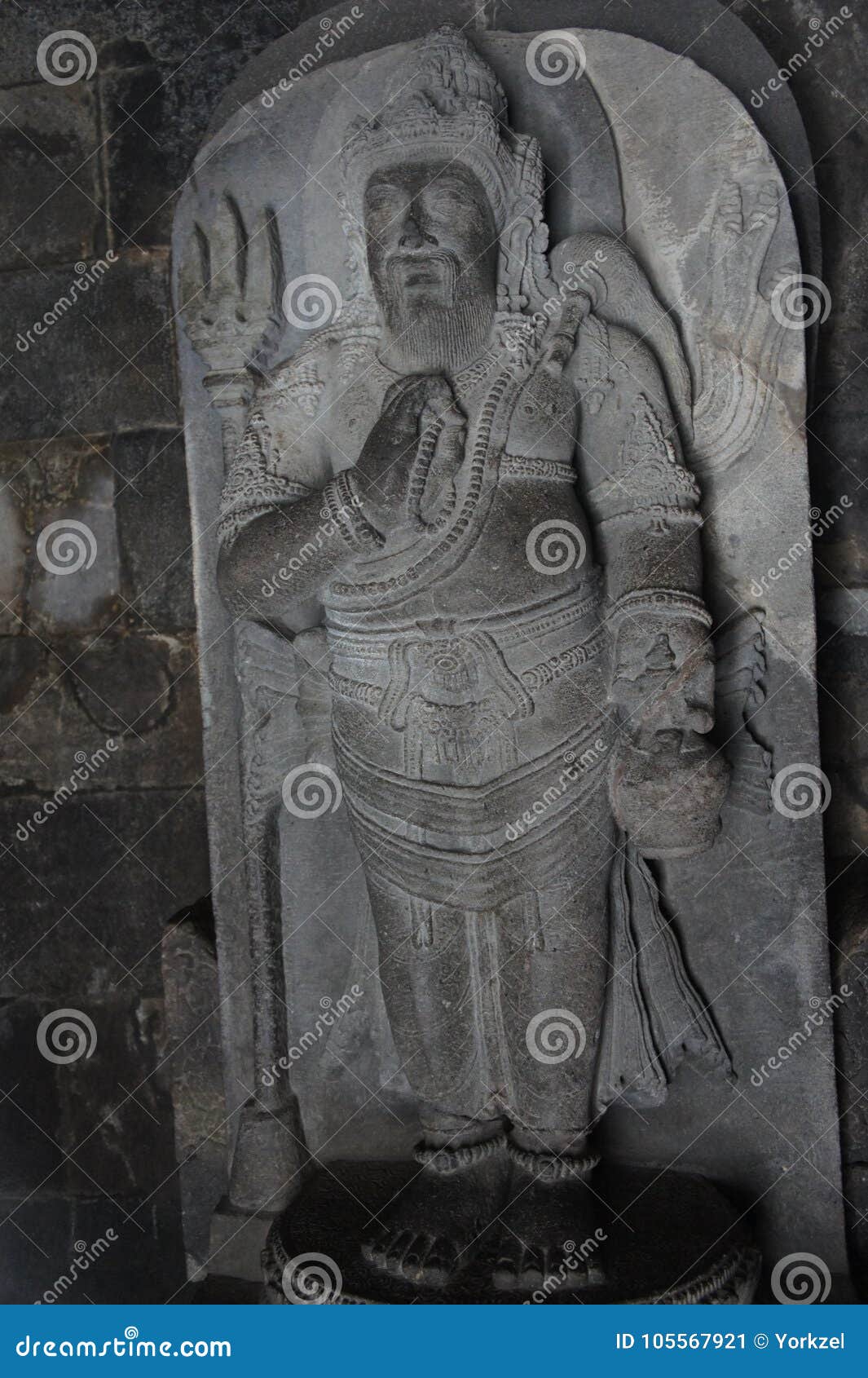 The Sculpture Inside the Temple Complex of Prambanan in the Cultural ...