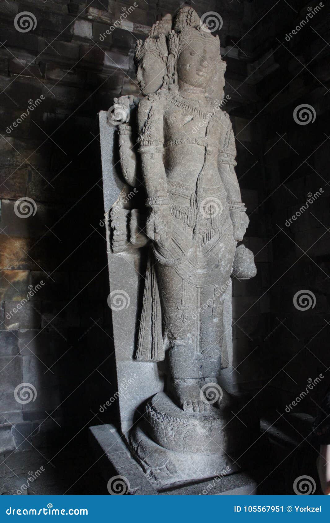 The Sculpture Inside the Temple Complex of Prambanan in the Cultural ...