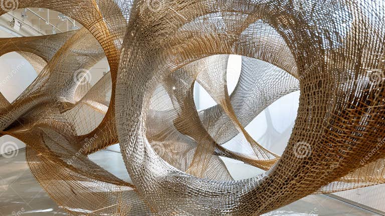 A Sculpture Made of Intersecting Strings Representing the Intricate ...