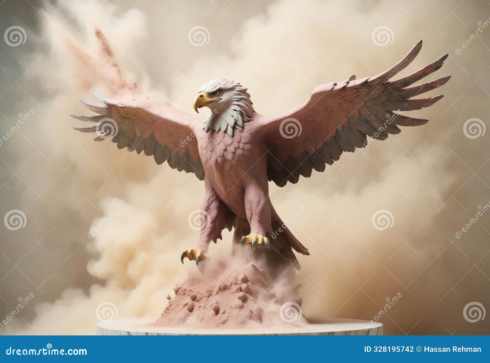 A Sculpture Made of Marble in a Eagle Shape Stock Illustration ...