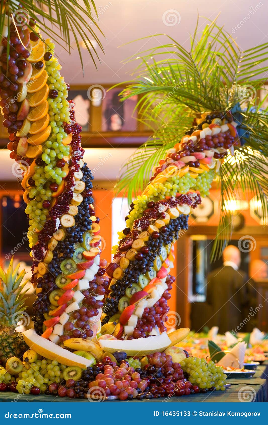 Sculpture Made of Natural Fruit Stock Image - Image of berry, banana ...