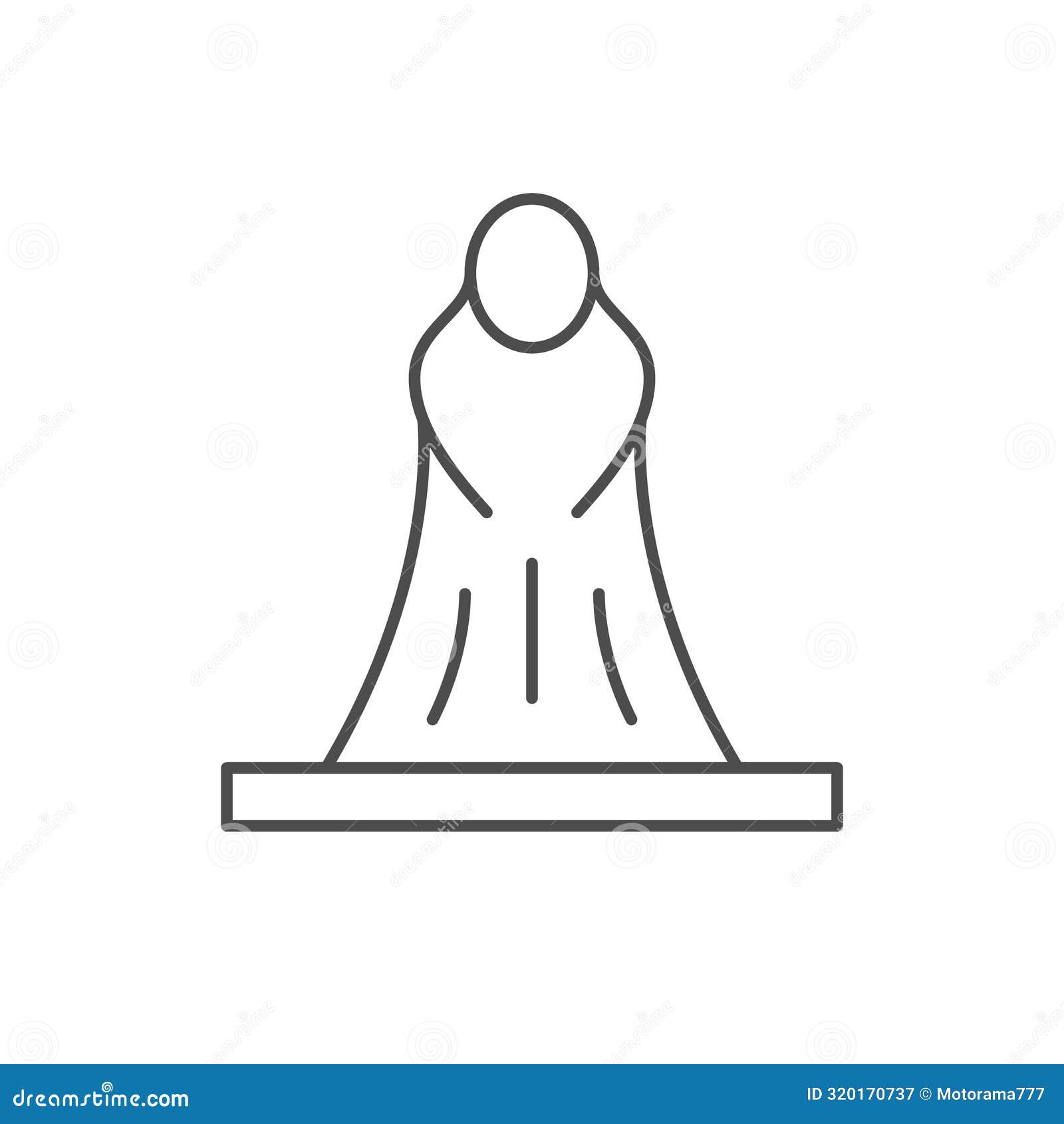 Sculpture or Monument Line Icon Stock Vector - Illustration of ...